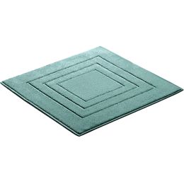 Badematte Vossen "Feeling" Badematten Gr. quadratisch (60cm x 60cm), Baumwolle, blau (cosmos) Badteppich, Uni-Farben, mit Bordüre, Hoch-Tief Effekt, reine Baumwolle