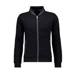 Sweatjacke Ragman Gr. L (50/52), schwarz, Herren, 100% Baumwolle, Sweatjacken