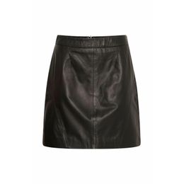 Lederrock B.Young "Lederrock BYDARAN SKIRT 2" Gr. 38, schwarz, Damen, Obermaterial: 100% Schafsleder sheepskin., Röcke