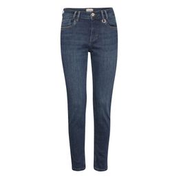 Röhrenjeans Pulz Jeans "Rhrenjeans PZAnna" Gr. 26, N-Gr, blau (dark blue denim) Damen Jeans