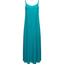 Jerseykleid Ragwear "Ludvika" Gr. L (40), Normalgrößen, blau (dunkelpetrol) Damen Kleider stylisches Sommerkleid mit verstellbaren Spaghettiträgern