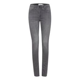 Röhrenjeans Ichi "Röhrenjeans IHErin" Gr. 27, Länge 32, grau (light grey washed) Damen Jeans