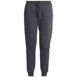 Sweathose oxmo "Sweathose OXPolah", Damen, Gr. L, N-Gr, blau (insignia blau melange), Obermaterial: 70% Baumwolle CO. 30% Polyester PES., unifarben, casual, regular fit lang, Hosen