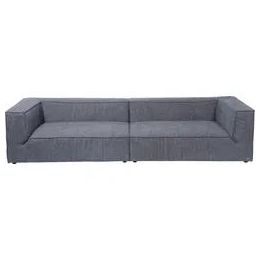 Big-Sofa Tom Tailor HOME "BIG CUBE" Sofas Gr. B/H/T: 270cm x 66cm x 129cm, Chenillestoff TSE, mit Sitztiefenverstellung, grau (coin tse 129) in 2 Breiten, wahlweise mit Sitztiefenverstellung, Tiefe 129 cm