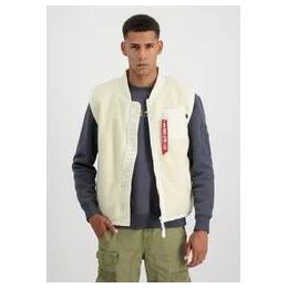 Blouson Alpha Industries "Alpha Industries Men - Vests Teddy Vest" Gr. XL, weiß (sanftes weiß) Herren Jacken