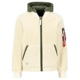 Bomberjacke Alpha Industries "Alpha Industries Men - Bomber Jackets Teddy Nylon ZH Jacket" Gr. L, weiß (sanftes weiß) Herren Jacken