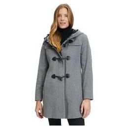 Outdoorjacke Gil Bret "Gil Bret Dufflecoat mit Kapuze" Gr. 46, grau (light grau melange), Damen, Obermaterial: 75% Wolle, 20% Polyamid, 5% Kaschmir. Besatz: 45% Polyacryl, 30% Polyester, 20% Wolle, 5% Diverse Faserarten. Futter: 100% Acetat., Jacken