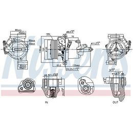 NISSENS Kompressor, Klimaanlage 12V für RENAULT MERCEDES-BENZ SMART 926002090R 4538307000 A4538307000 891074