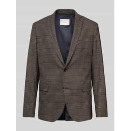 s.Oliver BLACK LABEL Slim Fit Anzugsakko aus Flanell mit Karomuster Modell 'S.O PURE'