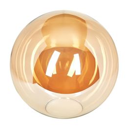 hofstein Lampenschirm aus Glas Gastor Ersatzglas 30 cm Bernsteinfarben