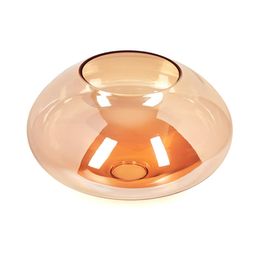 hofstein Glaslampenschirm Mertola Ersatzglas 25 cm Bernsteinfarben