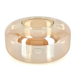 hofstein Glas-Lampenschirm Boza Ersatzglas 28 cm Bernsteinfarben