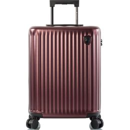 Hartschalen-Trolley Heys "Smart Luggage, 53 cm, Burgund" Gr. B/H/T: 39cm x 53cm x 23cm 42 l, rot (burgundy) Koffer Heys x Joachim Llambi Handgepäck Smart Gepäck mit App-Funktion