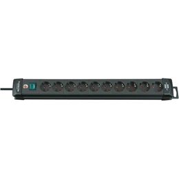 Fa.Brennenstuhl Steckdosenleiste BRENNENSTUHL "Premium-Line", schwarz, B:9cm H:59cm T:6,7cm, Steckdosenleisten, mit Schalter und mit 45 Winkel der Schutzkontakt-Steckdosen