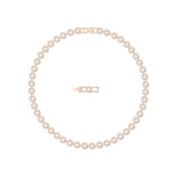 Collier Swarovski "Angelic, weiss, rosé Vergoldung, 5367845" Halsketten Gr. Metall, L: 39,5cm, rosegold (roségoldfarben) Damen mit Swarovski Kristall