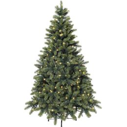 Künstlicher Weihnachtsbaum Creativ green "Weihnachtsdeko, künstlicher Christbaum, Tannenbaum", grün, H:240cm Ø:145cm, Kunststoff, Weihnachtsbäume, Kunstweihnachtsbäume, incl. integrierter Lichterkette, 150 LEDs