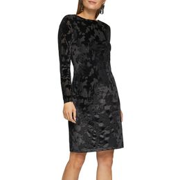 Abendkleid s.Oliver BLACK LABEL Gr. 36, N-Gr, schwarz Damen Kleider mit Strukturmuster