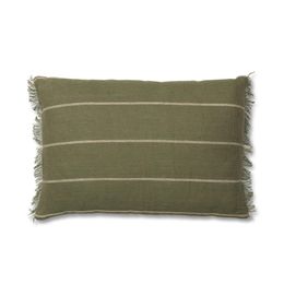 ferm LIVING - Calm Kissen, 40 x 60 cm, olive / off-white