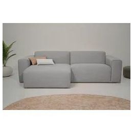 Ecksofa Inosign "Koa,228cm, L-Form, Modulsofa, Webstoff, Cord" Sofas Gr. B/H/T: 228cm x 88cm x 159cm, Cord, Recamiere links, grau (cloud grau) Designsofa in Cord