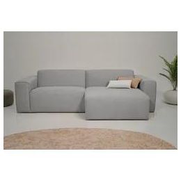 Ecksofa Inosign "Koa,228cm, L-Form, Modulsofa, Webstoff, Cord" Sofas Gr. B/H/T: 228cm x 88cm x 159cm, Cord, Recamiere rechts, grau (cloud grau) Designsofa in Cord