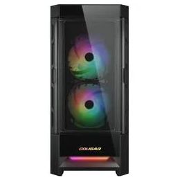 Cougar PC-Gehäuse "DUOFACE RGB, Mid Tower, Schwarz" Computergehäuse schwarz