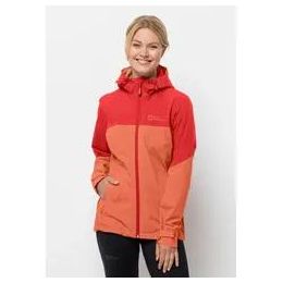 Outdoorjacke Jack Wolfskin "WEILTAL 2L JKT W" Gr. M (38/40), orange (guave) Damen Jacken