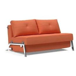 Schlafsofa INNOVATION LIVING TM "Cubed Klappsofa, hochwertige Schlaffunktion, Design und extra Komfort" Sofas Gr. B/H/T: 145cm x 79cm x 103cm, Webstoff, 140x200, braun (rust) Frontauszug, sehr platzsparend, abgewinkelt Sitzen, waagerecht liegen