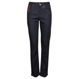 Röhrenjeans Pulz Jeans "Rhrenjeans PZKarolina" Gr. 27, Länge 32, blau (raw denim) Damen Jeans