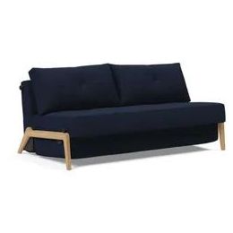 Schlafsofa INNOVATION LIVING TM "Cubed Klappsofa, hochwertige Schlaffunktion, Design und extra Komfort" Sofas Gr. B/H/T: 168cm x 79cm x 98cm, Webstoff, 160x200, blau Frontauszug, sehr platzsparend, abgewinkelt Sitzen, waagerecht liegen