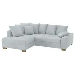 Ecksofa Inosign "Nikita II, L-Form" Sofas Gr. B/H/T: 240cm x 86cm x 190cm, Soft clean, Ottomane links, Ausführung / Funktion, grau Wahlweise mit Kaltschaum, EasyBett, Bettkasten