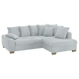 Ecksofa MR. COUCH "Nikita II, L-Form", grau (hellgrau), B:243cm H:88cm T:190cm, Novaclean Avanti (100% Polyester), Sofas, Wahlweise mit Kaltschaum, EasyBett, Bettkasten