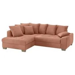 Ecksofa Inosign "Nikita II, L-Form" Sofas Gr. B/H/T: 240cm x 86cm x 190cm, Microfaser 2, Bettfunktion rechts, Ausführung / Funktion, orange Wahlweise mit Kaltschaum, EasyBett, Bettkasten