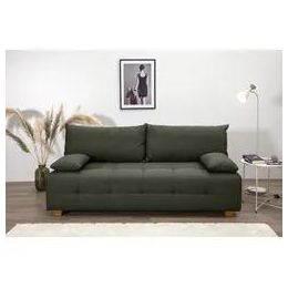 Schlafsofa Collection AB Sofas Gr. B/H/T: 196cm x 45cm x 96cm, Struktur, grün Schlafsofa,Bettkasten,Bonellfederkern,Rückenkissen,Armlehnenkissen