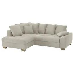 Ecksofa Inosign "Nikita II, L-Form" Sofas Gr. B/H/T: 240cm x 86cm x 190cm, Microfaser 2, Bettfunktion rechts, Ausführung / Funktion, beige Wahlweise mit Kaltschaum, EasyBett, Bettkasten