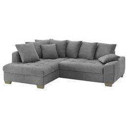 Ecksofa Inosign "Nikita II, L-Form" Sofas Gr. B/H/T: 240cm x 86cm x 190cm, Microfaser 2, Bettfunktion rechts, Ausführung / Funktion, grau Wahlweise mit Kaltschaum, EasyBett, Bettkasten