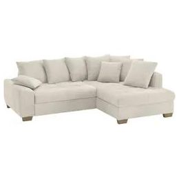 Ecksofa Inosign "Nikita II, L-Form" Sofas Gr. B/H/T: 240cm x 86cm x 190cm, Soft clean, Ottomane rechts, Ausführung / Funktion, beige (natur) Wahlweise mit Kaltschaum, EasyBett, Bettkasten