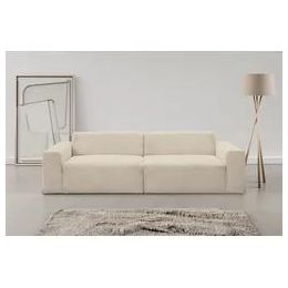 Sofa Inosign "Zeus 3-Sitzer" Sofas Gr. B/H/T: 256cm x 70cm x 105cm, Cord, Cord Poso, beige (natur) Curvy Trend 3-Sitzer mit urbaner Optik