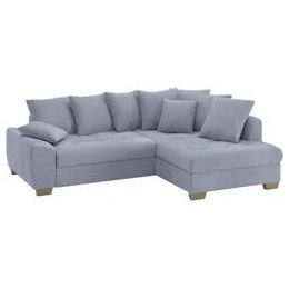 Ecksofa Inosign "Nikita II, L-Form" Sofas Gr. B/H/T: 240cm x 86cm x 190cm, Microfaser, Bettfunktion links, Ausführung / Funktion, blau Wahlweise mit Kaltschaum, EasyBett, Bettkasten