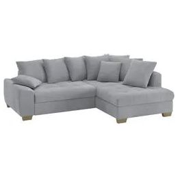 Ecksofa Inosign "Nikita II, L-Form" Sofas Gr. B/H/T: 240cm x 86cm x 190cm, Microfaser, Ottomane rechts, Ausführung / Funktion, grau Wahlweise mit Kaltschaum, EasyBett, Bettkasten