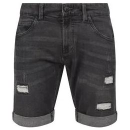 Jeansshorts INDICODE "Jeansshorts IDHallow" Gr. M, N-Gr, grau (dunkelgrau), Herren, Web, Obermaterial: 98% Baumwolle CO. 2% Elasthan EL., Jeans