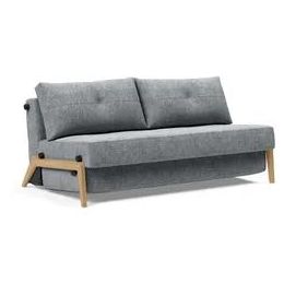 Schlafsofa INNOVATION LIVING TM "Cubed Klappsofa, hochwertige Schlaffunktion, Design und extra Komfort" Sofas Gr. B/H/T: 168cm x 79cm x 98cm, Webstoff, 160x200, grau (granit) Frontauszug, sehr platzsparend, abgewinkelt Sitzen, waagerecht liegen