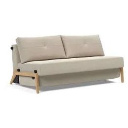 Schlafsofa INNOVATION LIVING TM "Cubed Klappsofa, hochwertige Schlaffunktion, Design und extra Komfort" Sofas Gr. B/H/T: 168cm x 79cm x 98cm, Struktur fein, 160x200, beige (sand) Frontauszug, sehr platzsparend, abgewinkelt Sitzen, waagerecht liegen