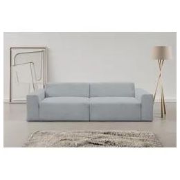 Sofa Inosign "Zeus 3-Sitzer" Sofas Gr. B/H/T: 256cm x 70cm x 105cm, Cord, Cord Poso, grau Curvy Trend 3-Sitzer mit urbaner Optik