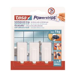 Tesa Powerstrips Hooks Small Classic self-adhesive White