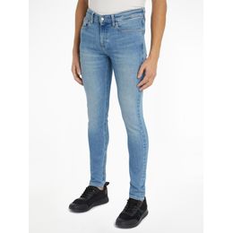 Skinny-fit-Jeans Calvin Klein Jeans "SKINNY" Gr. 33, Länge 30, blau (denim light), Herren, Denim/Jeans, Obermaterial: 94% Baumwolle, 4% Elastomultiester, 2% Elasthan, unifarben, Jeans, im 5-Pocket-Style