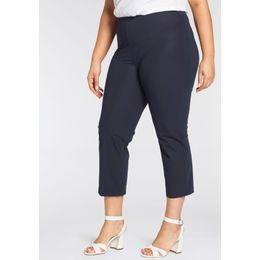 7/8-Hose KjBRAND "Susie Sensitiv 7/8" Gr. 42, N-Gr, blau (dunkelblau), Damen, Web, Obermaterial: 72% Elasthan, 28% Polyamid, Hosen, mit hohem Elasthan-Anteil