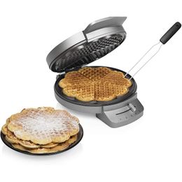 Princess Waffeleisen 5 dünne herzförmige Herzchen Waffeln & Waffelgabel, Ø20cm 1200W