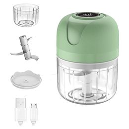 Shining House - Elektrischer Mini-Knoblauchzerkleinerer, tragbare kabellose Küchenmaschine, Mixer 250 ml, Mini-Knoblauchwolf für Knoblauch, Gemüse,