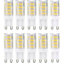 Packung mit 10 G9-LED-Lampen, warmweiß 3000 k, 5 w, entspricht 40 w, 420 Lumen, nicht dimmbare Halogenlampen.