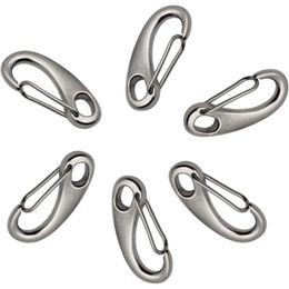 Stück Karabiner aus Edelstahl 304, 50 mm Karabiner aus Edelstahl, eiförmiger Karabiner aus Edelstahl 304, für Bergsteigen, Camping, Wandern im Freien